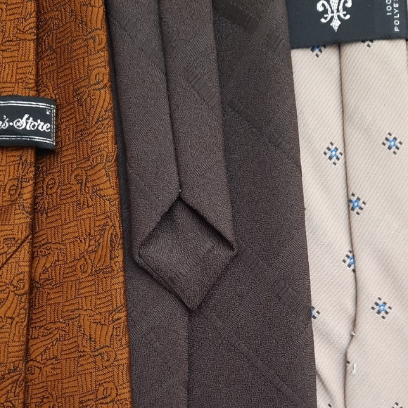 Accessories | Elegant Mens Tie Set Brown Tan Blue | Poshmark